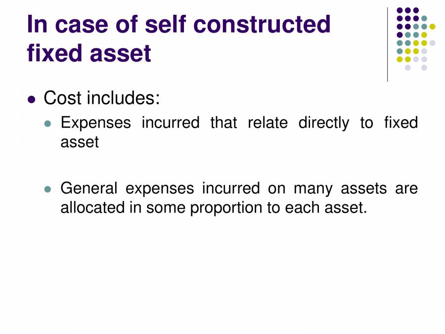 Valuation Of Tangible Fixed Assets - PowerPoint Slides - LearnPick India