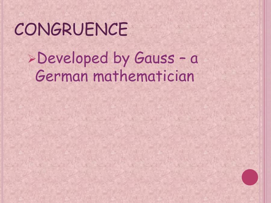 Congruence And Its Applications - PowerPoint Slides - LearnPick India