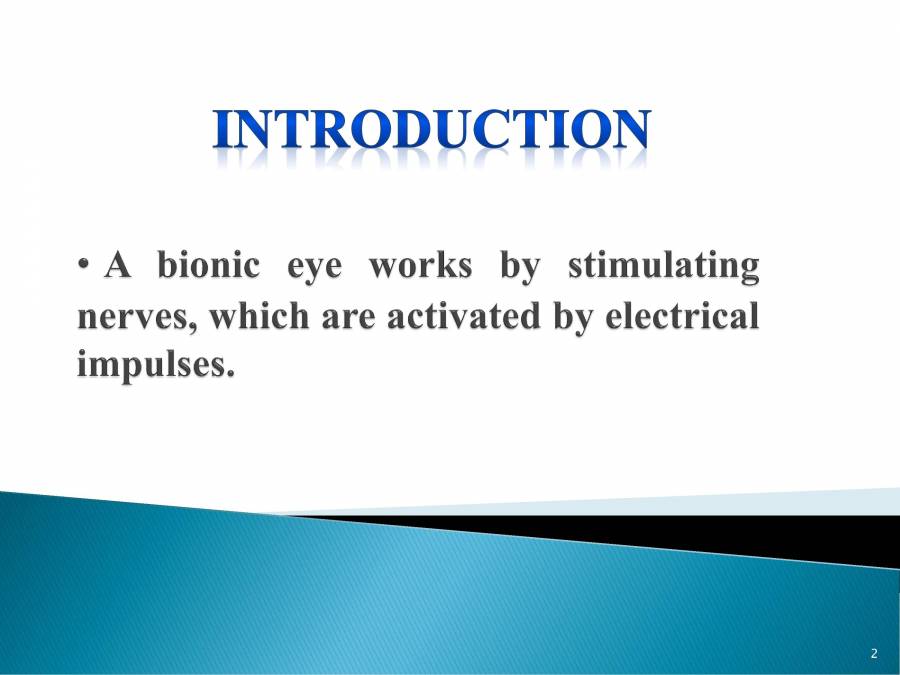 Bionic Eye - PowerPoint Slides - LearnPick India