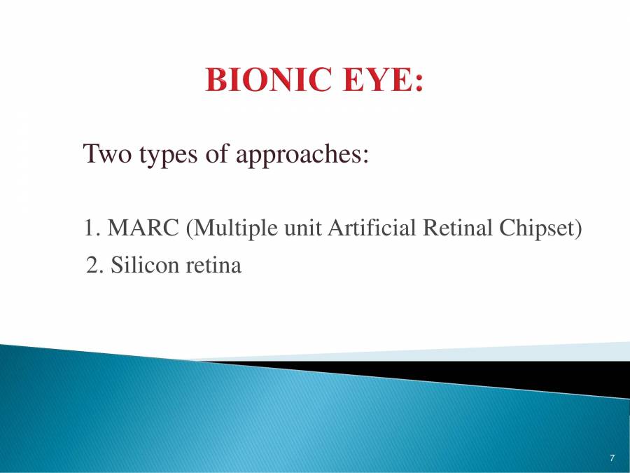Bionic Eye - PowerPoint Slides - LearnPick India