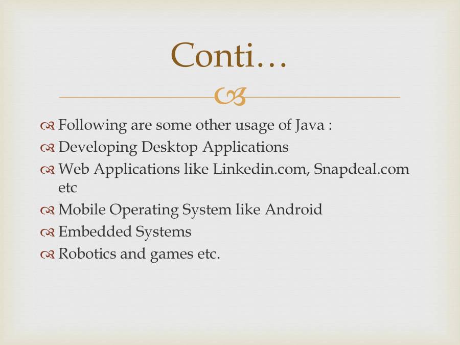 Introduction To Java - PowerPoint Slides - LearnPick India