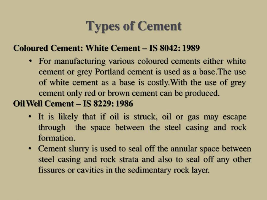 Cement - PowerPoint Slides - LearnPick India