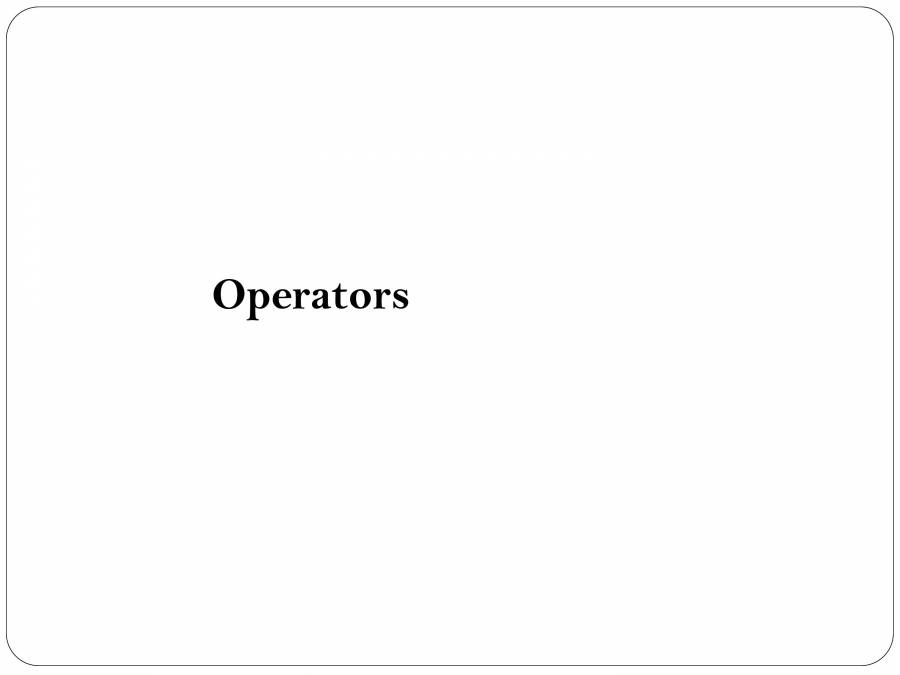 C Operators - PowerPoint Slides - LearnPick India