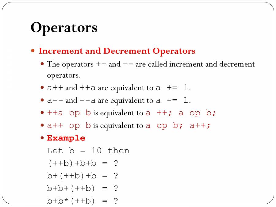 C Operators - PowerPoint Slides - LearnPick India