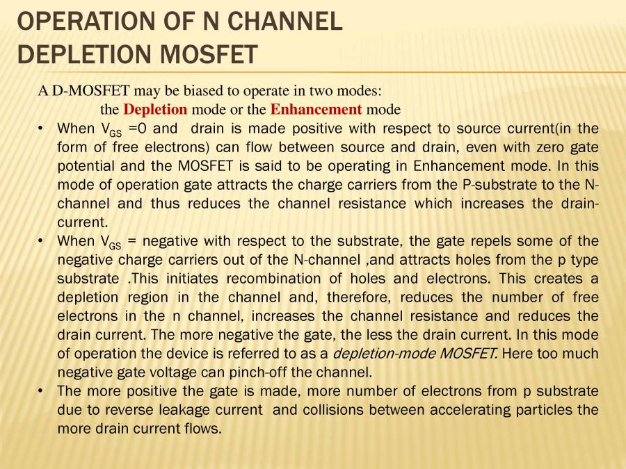 Mosfet Powerpoint Slides Learnpick India