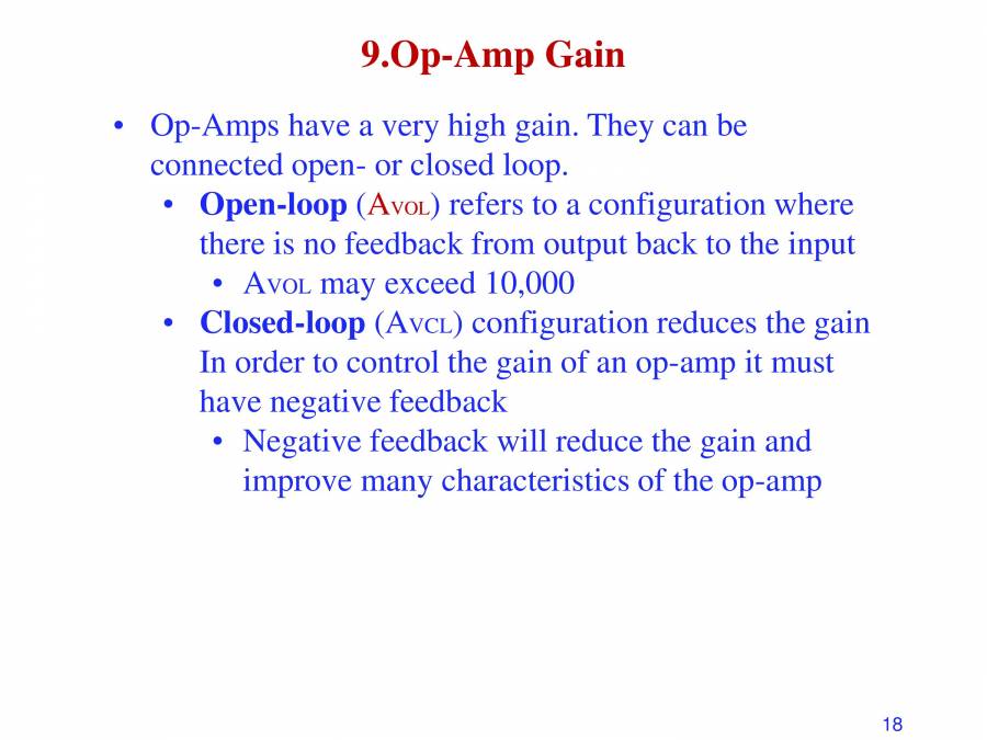 OP-Amps - PowerPoint Slides - LearnPick India