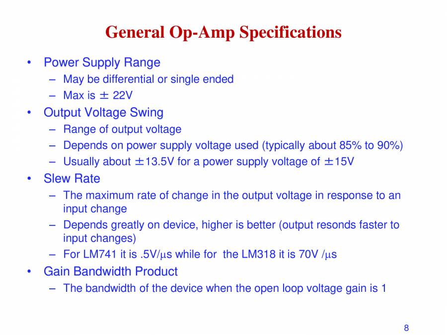 OP-Amps - PowerPoint Slides - LearnPick India