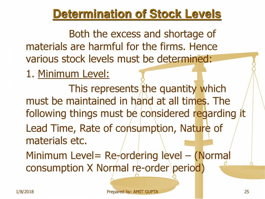 Management Of Stock - PowerPoint Slides - LearnPick India