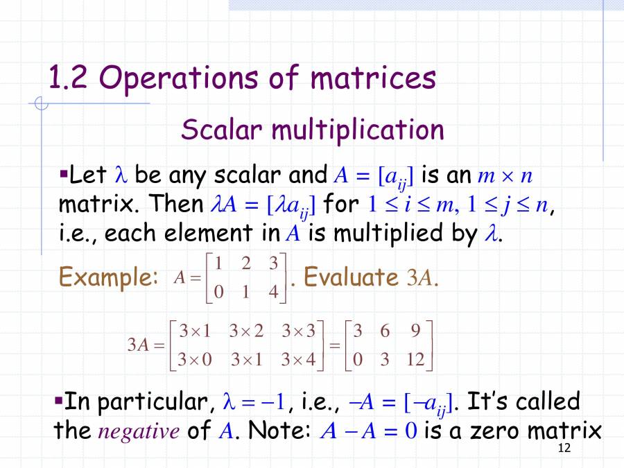 Matrices And Determinants - PowerPoint Slides - LearnPick India