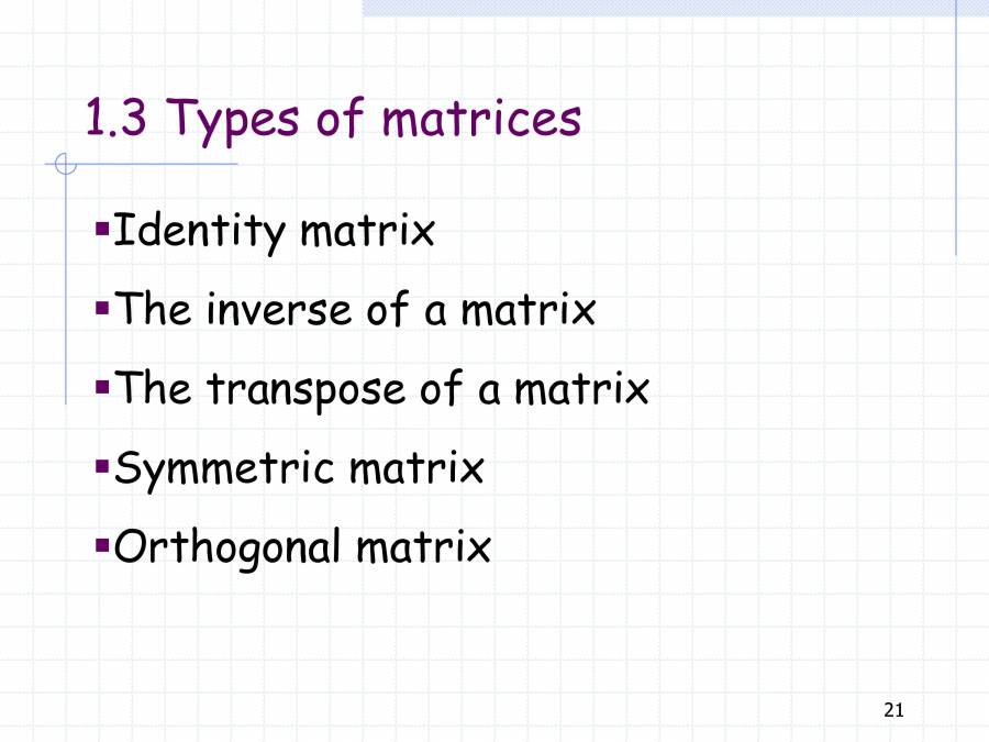 Matrices And Determinants - PowerPoint Slides - LearnPick India