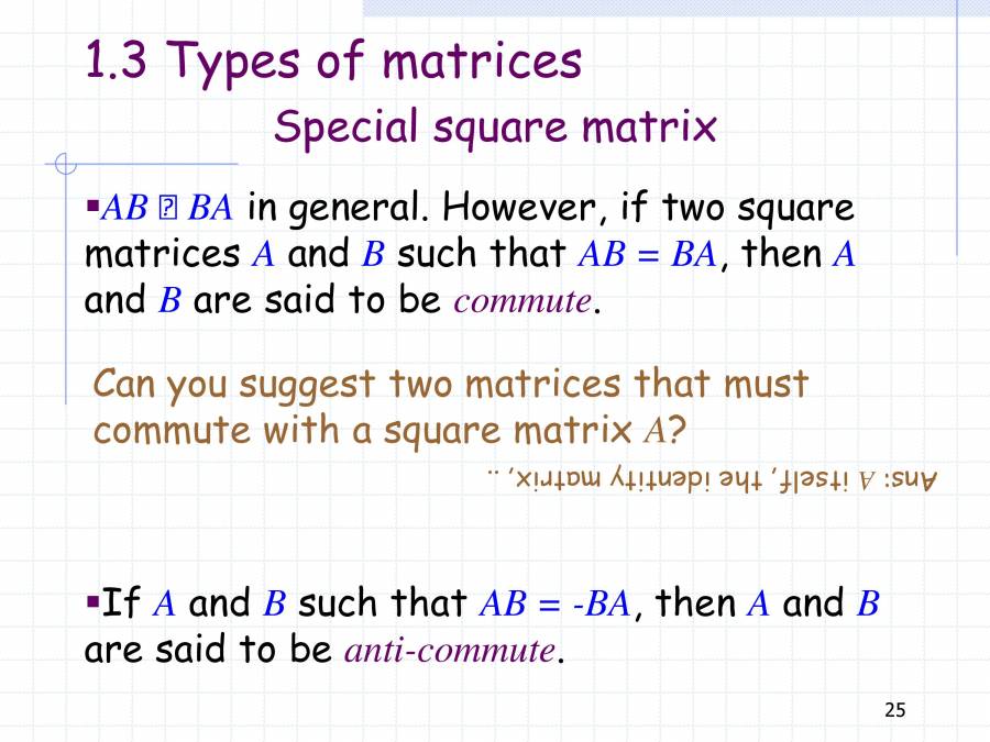 Matrices And Determinants - PowerPoint Slides - LearnPick India