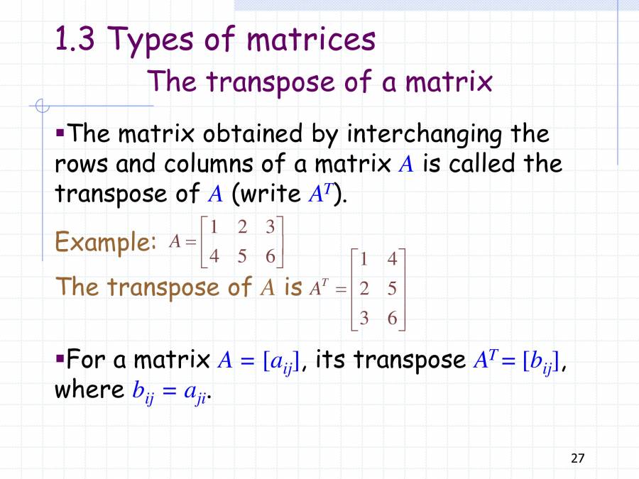 Matrices And Determinants - PowerPoint Slides - LearnPick India