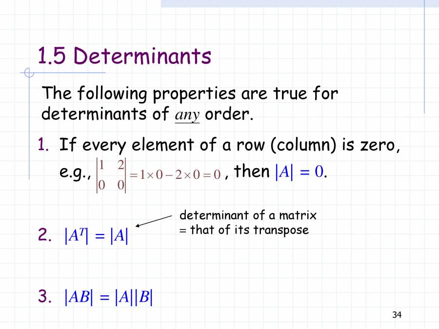 Matrices And Determinants - PowerPoint Slides - LearnPick India