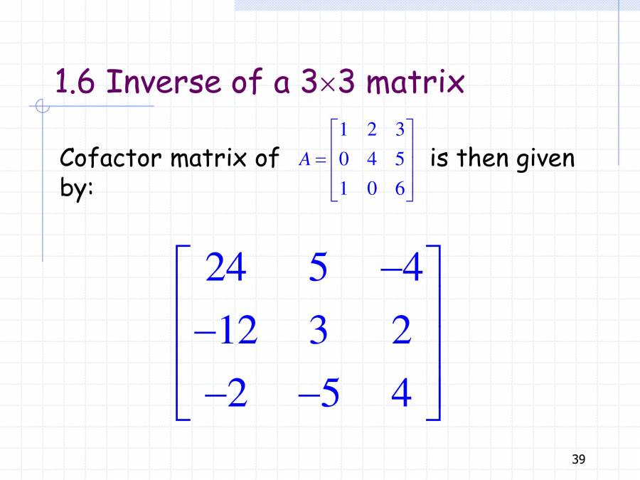 Matrices And Determinants - PowerPoint Slides - LearnPick India