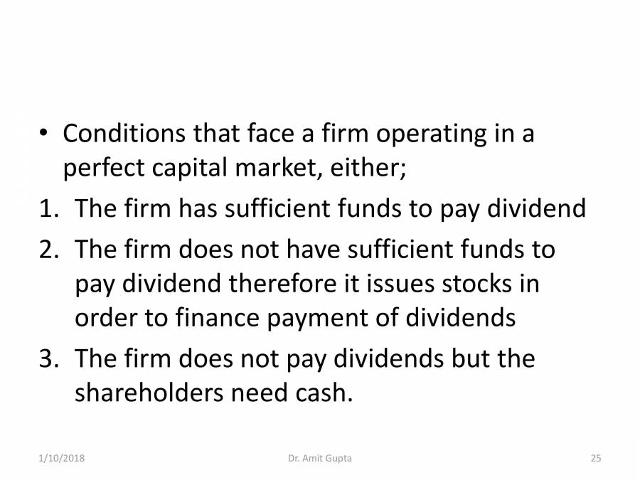 Theories Of Dividend - PowerPoint Slides - LearnPick India