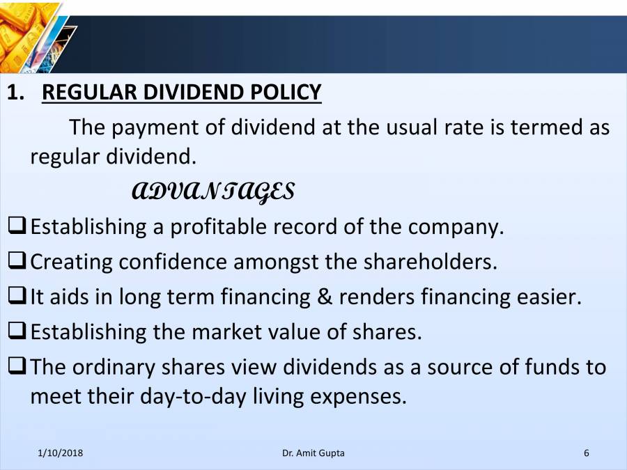 Introduction To Dividend - PowerPoint Slides - LearnPick India