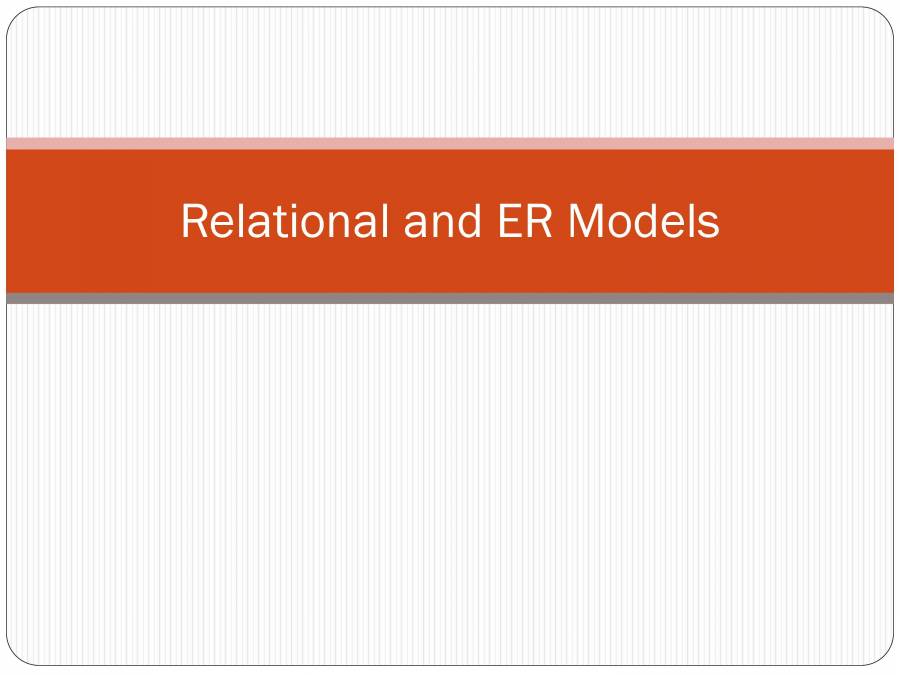 ER Relational Model - PowerPoint Slides - LearnPick India