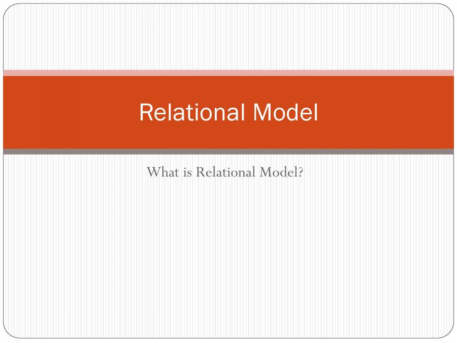 ER Relational Model - PowerPoint Slides - LearnPick India