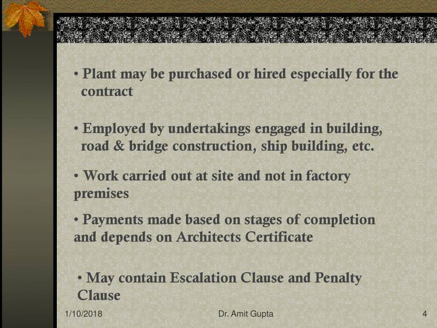 Contract Costing - PowerPoint Slides - LearnPick India