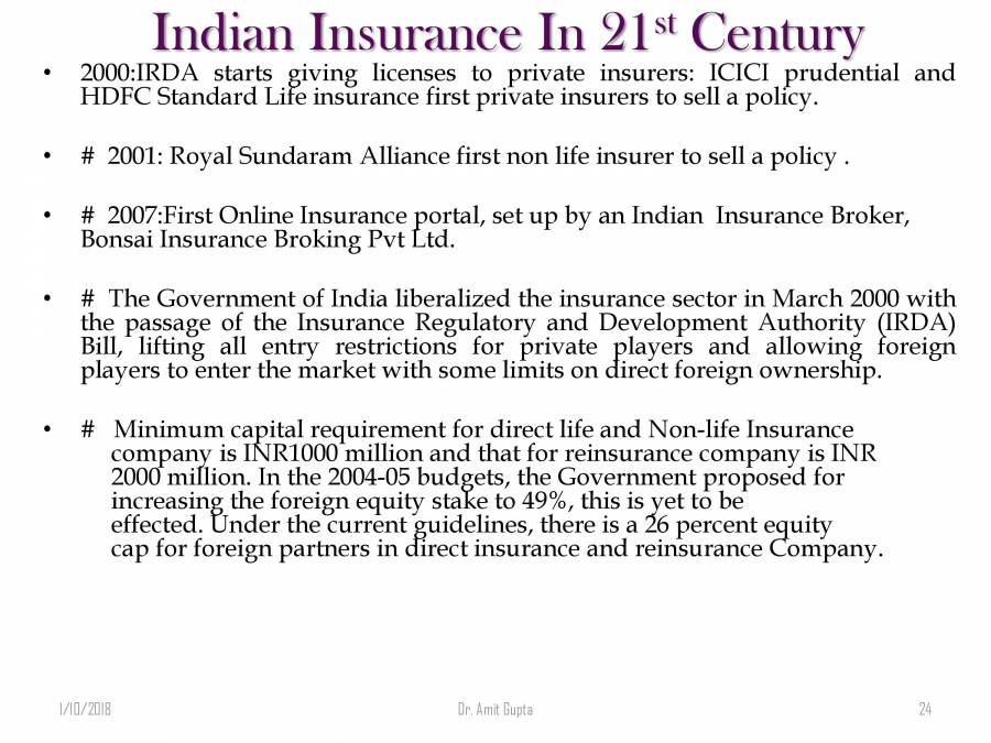 Indian Insurance - PowerPoint Slides - LearnPick India