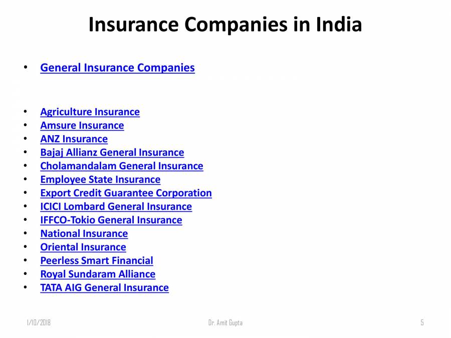 Indian Insurance - PowerPoint Slides - LearnPick India