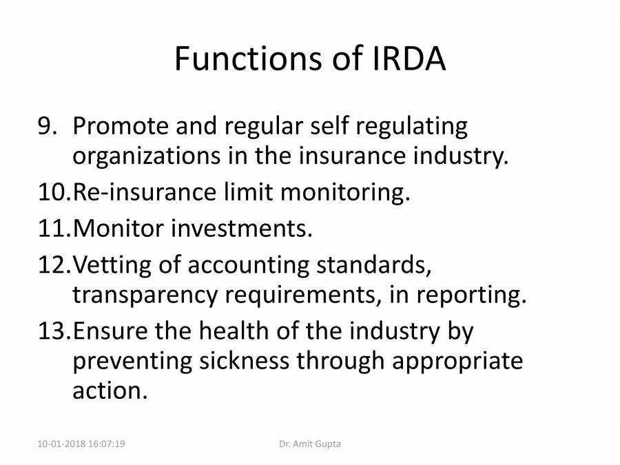 Insurance Regulatory And Development Authority Of India - PowerPoint ...