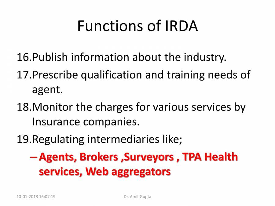 Insurance Regulatory And Development Authority Of India - PowerPoint ...