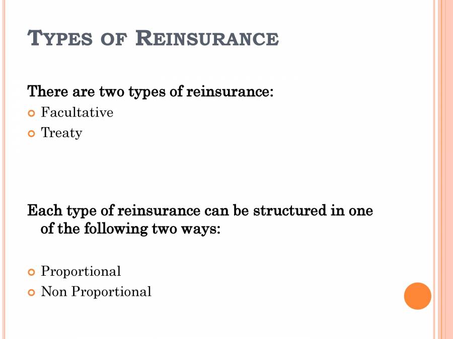 Reinsurance - PowerPoint Slides - LearnPick India