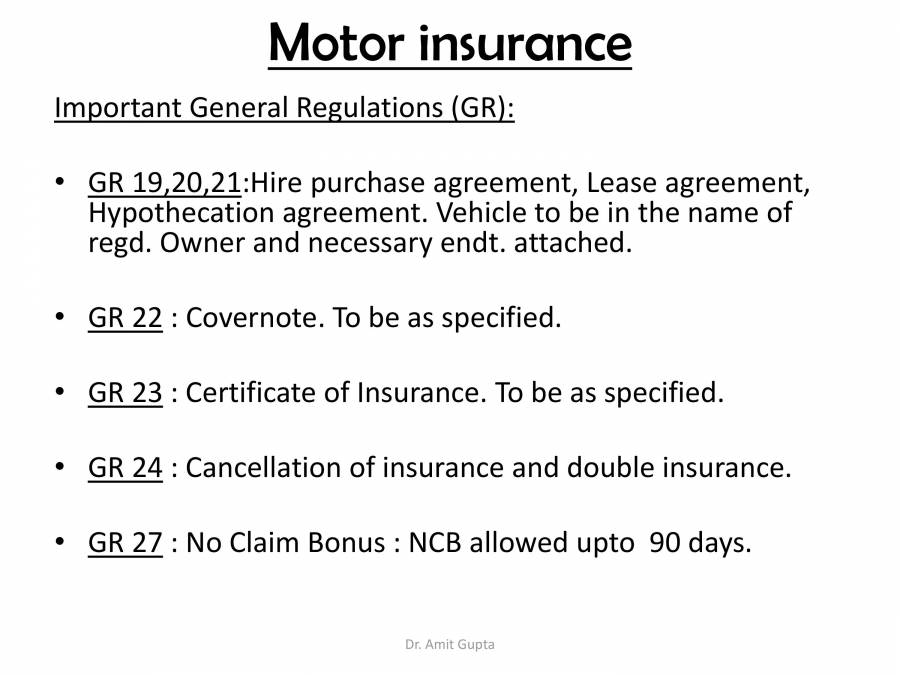 Motor Insurance - PowerPoint Slides - LearnPick India