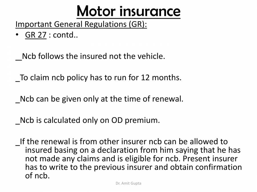 Motor Insurance - PowerPoint Slides - LearnPick India