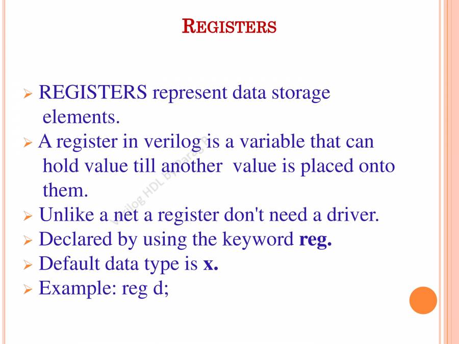 Verilog Hdl Lecture Series 1 Powerpoint Slides Learnpick India