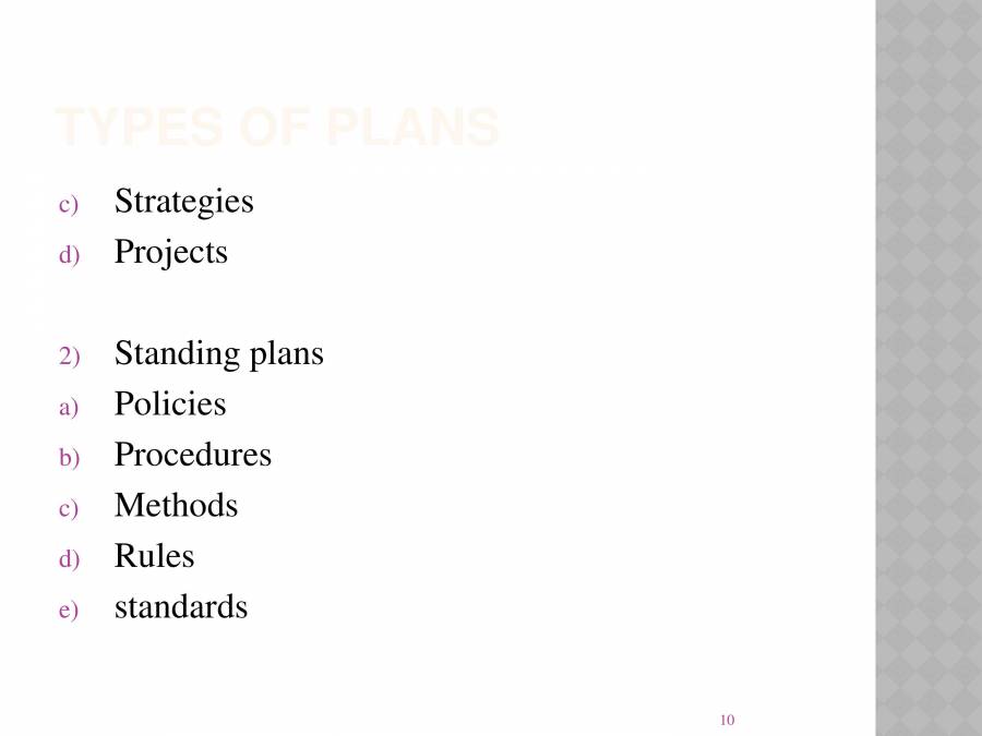 Principle Of Management - Planning - PowerPoint Slides - LearnPick India