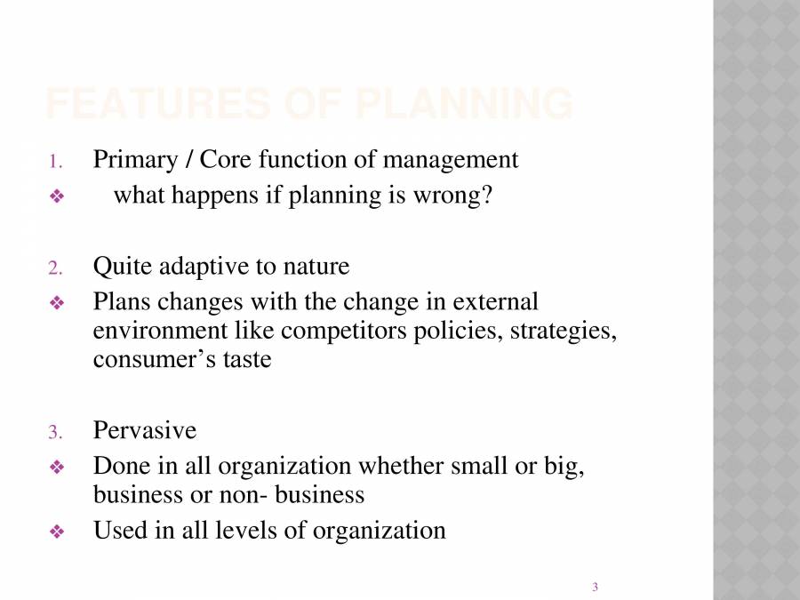 Principle Of Management - Planning - PowerPoint Slides - LearnPick India