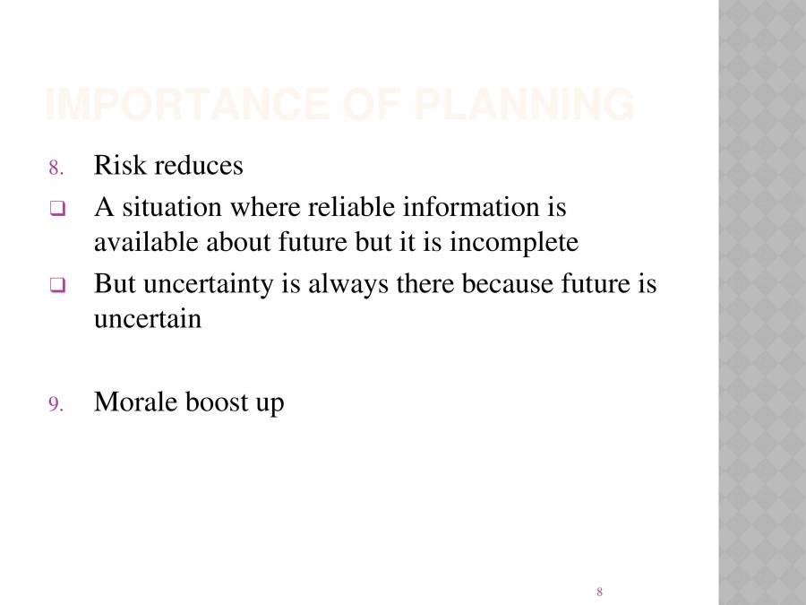 Principle Of Management - Planning - PowerPoint Slides - LearnPick India