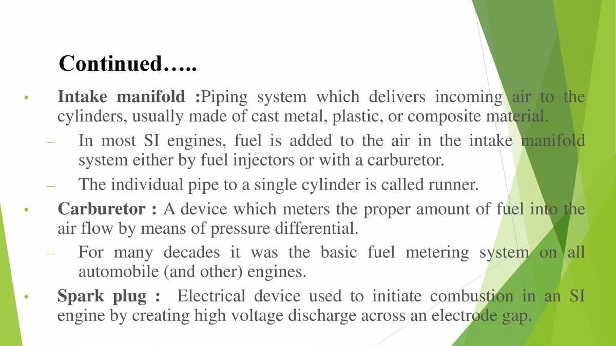 IC Engine Part I - PowerPoint Slides - LearnPick India