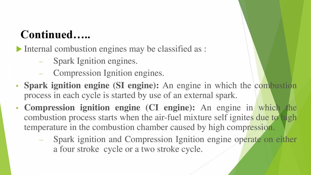 IC Engine Part I - PowerPoint Slides - LearnPick India