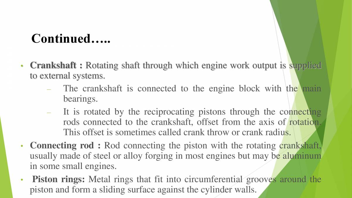 IC Engine Part I - PowerPoint Slides - LearnPick India