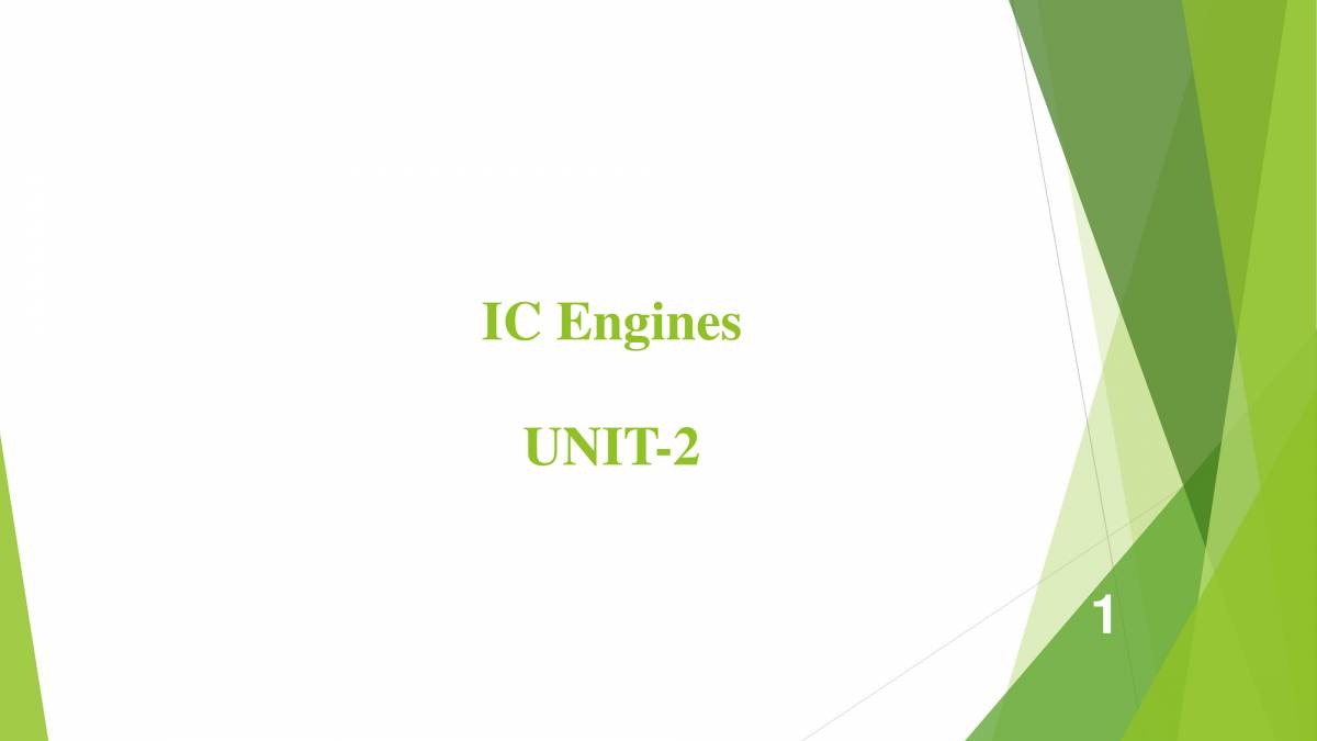 IC Engine Part II - PowerPoint Slides - LearnPick India