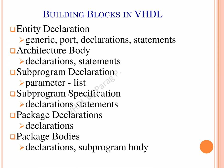 VHDL Lecture Series - I - PowerPoint Slides - LearnPick India