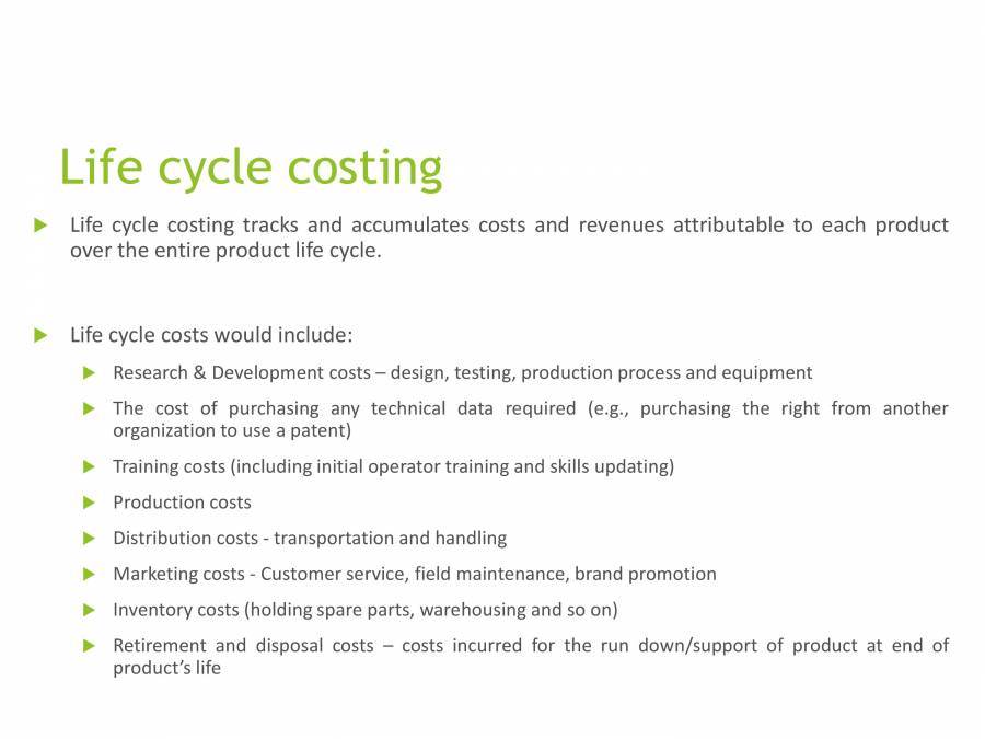 Life Cycle Costing - PowerPoint Slides - LearnPick India