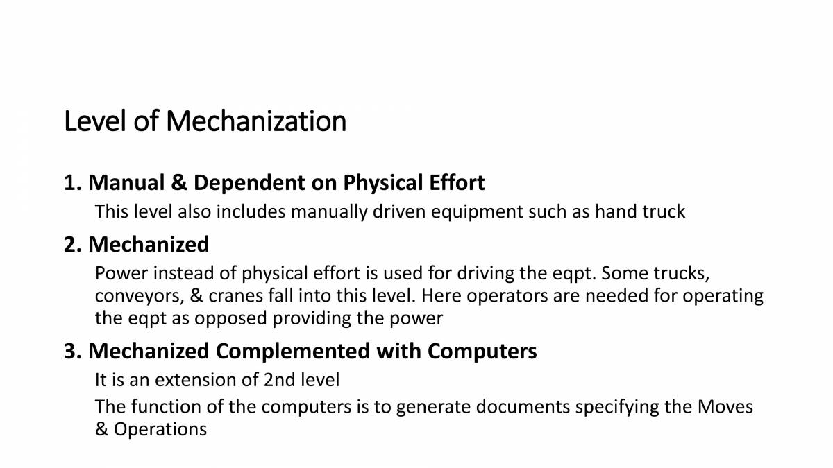 Material Handling - PowerPoint Slides - LearnPick India