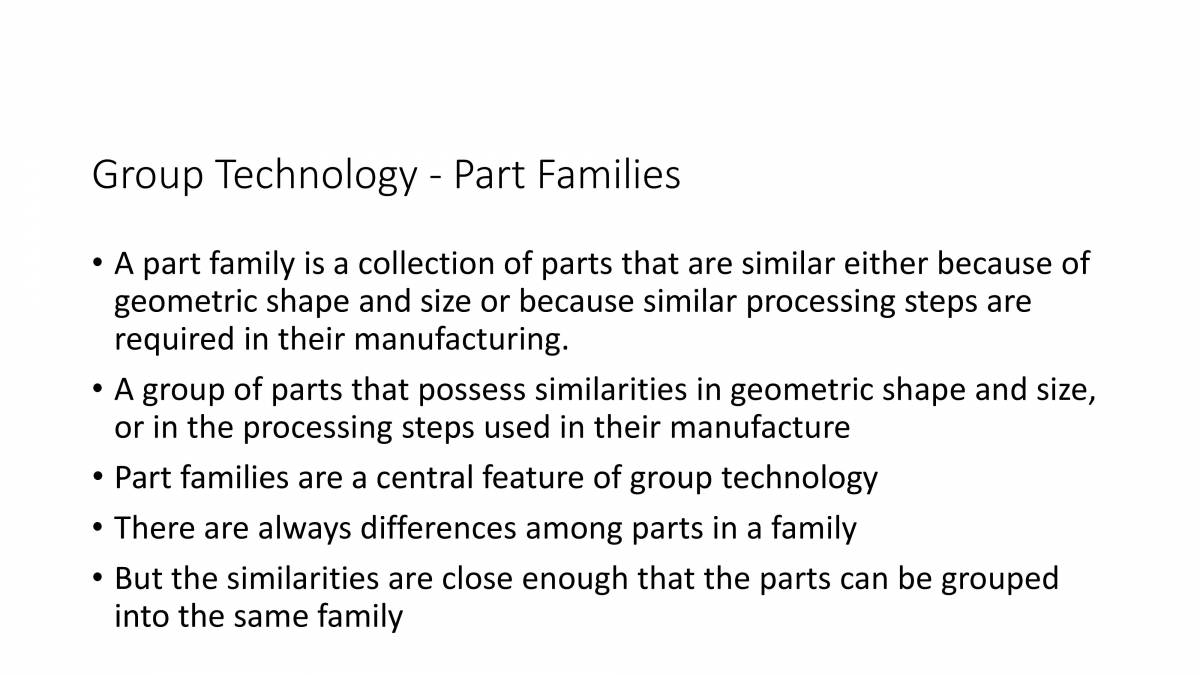 Group Technology - PowerPoint Slides - LearnPick India