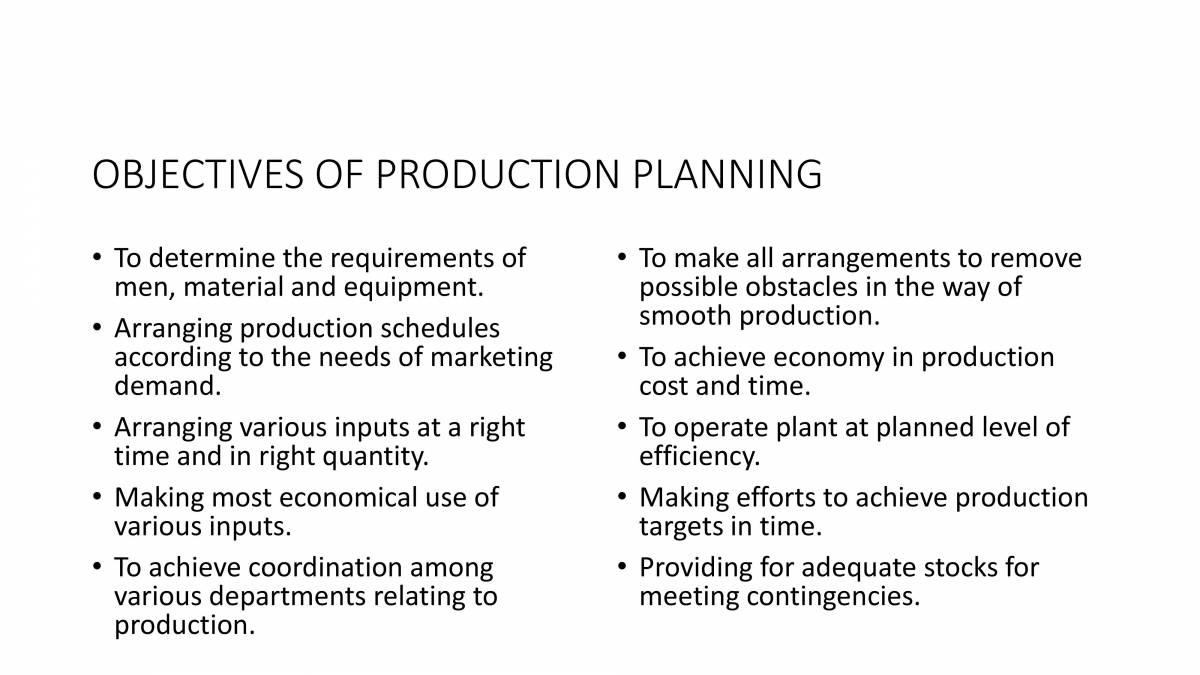 Production Planning And Control - PowerPoint Slides - LearnPick India