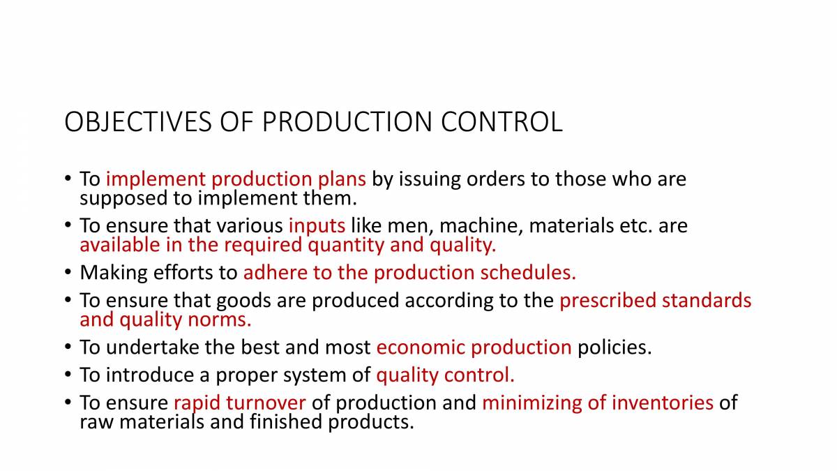 Production Planning And Control - PowerPoint Slides - LearnPick India