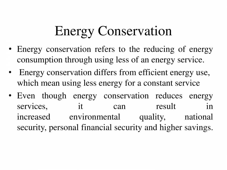 Energy Conservation - PowerPoint Slides - LearnPick India