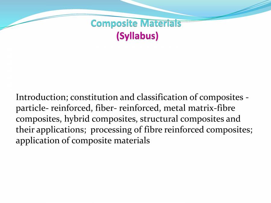 Composite Materials - PowerPoint Slides - LearnPick India