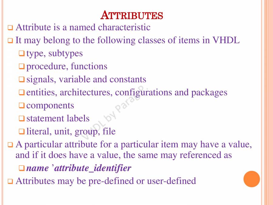 VHDL Lecture Series - III - PowerPoint Slides - LearnPick India