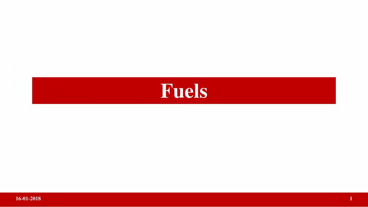 Fuels - PowerPoint Slides - LearnPick India