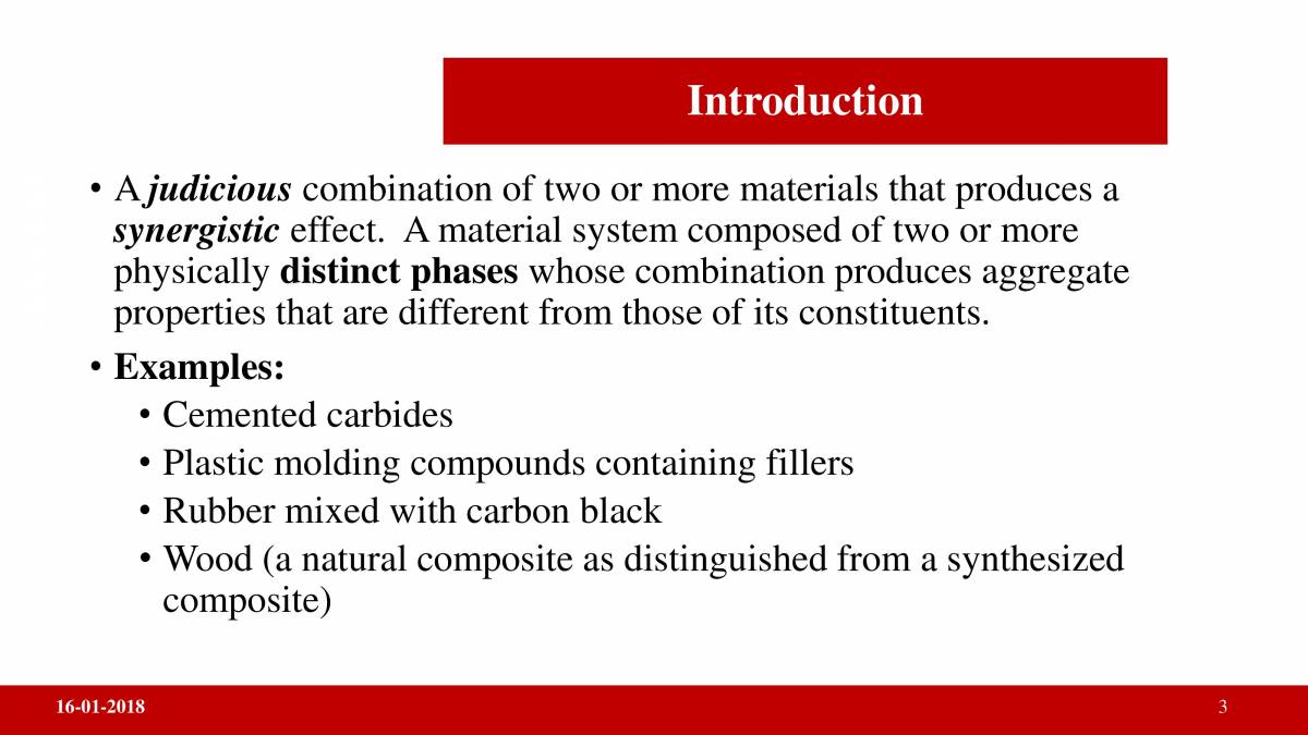 Composite Materials PART II - PowerPoint Slides - LearnPick India