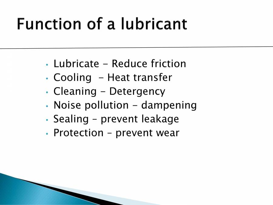 Lubricants And Lubrication - PowerPoint Slides - LearnPick India